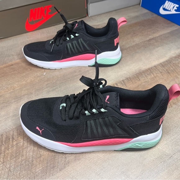 Puma | Shoes | Puma Pacer Net Cage Soft Foam Blackpinkteal | Poshmark